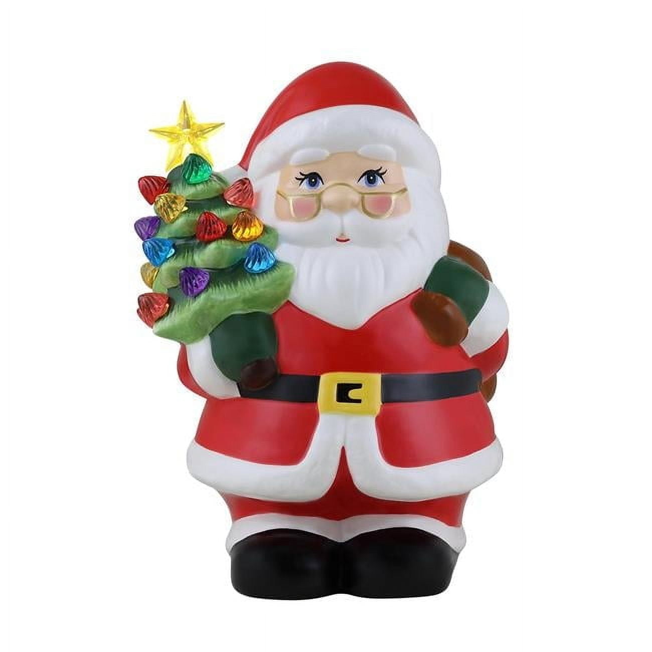 9 in. Nostalgic Ceramic Lit Santa - Walmart.com