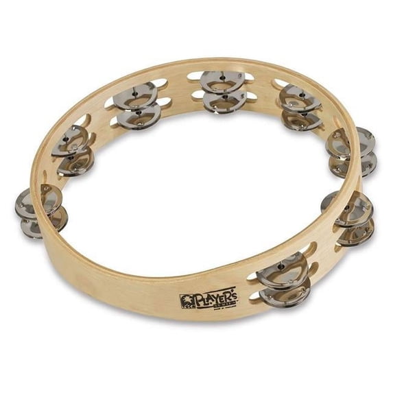 9 in. Players Series Double Row Wood Headless Tambourine for Musical ...