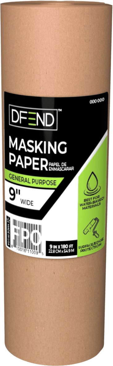 9 in x 180 ft Kraft Masking Roll - Walmart.com