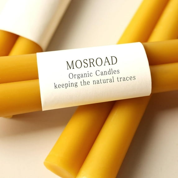 9-inch Beeswax Taper Candles, Natural Beeswax Long Candle Sticks, 10 ...