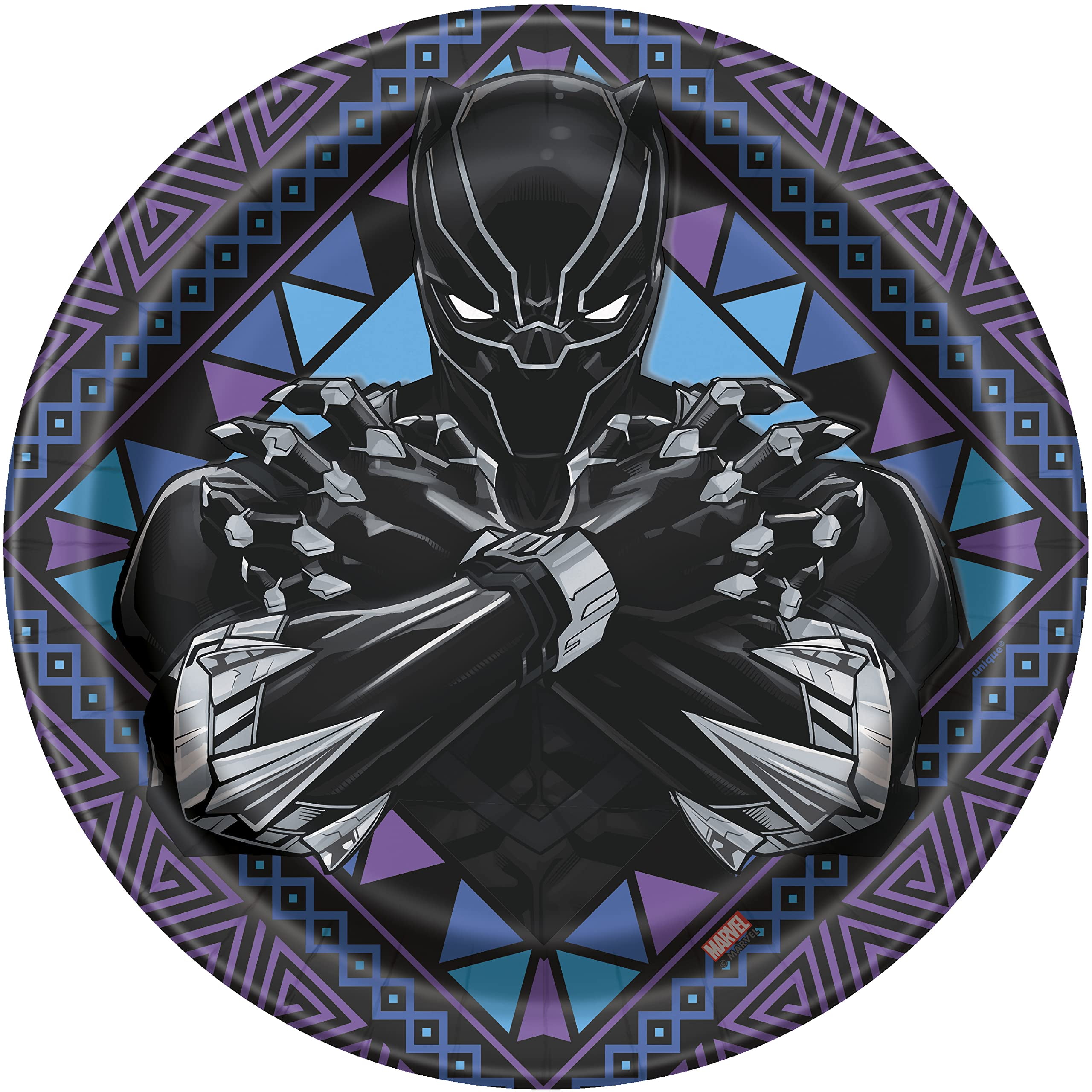 Marvel Black Panther 9 inch Round Dinner Plates - Birthday Party Paper ...