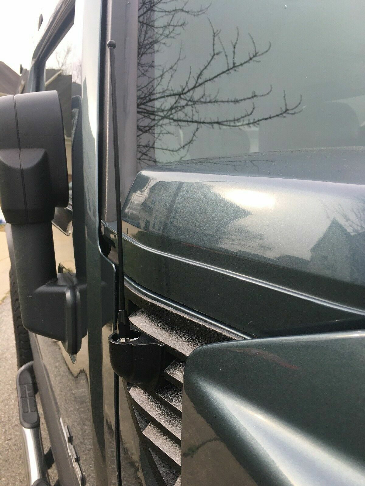 9" inch Black Stainless Antenna Mast Power Radio AM/FM for HUMMER H2 ...