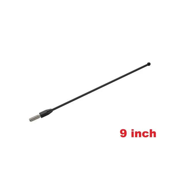 9" inch Black Stainless Antenna Mast Power Rod Radio AM/FM for ...