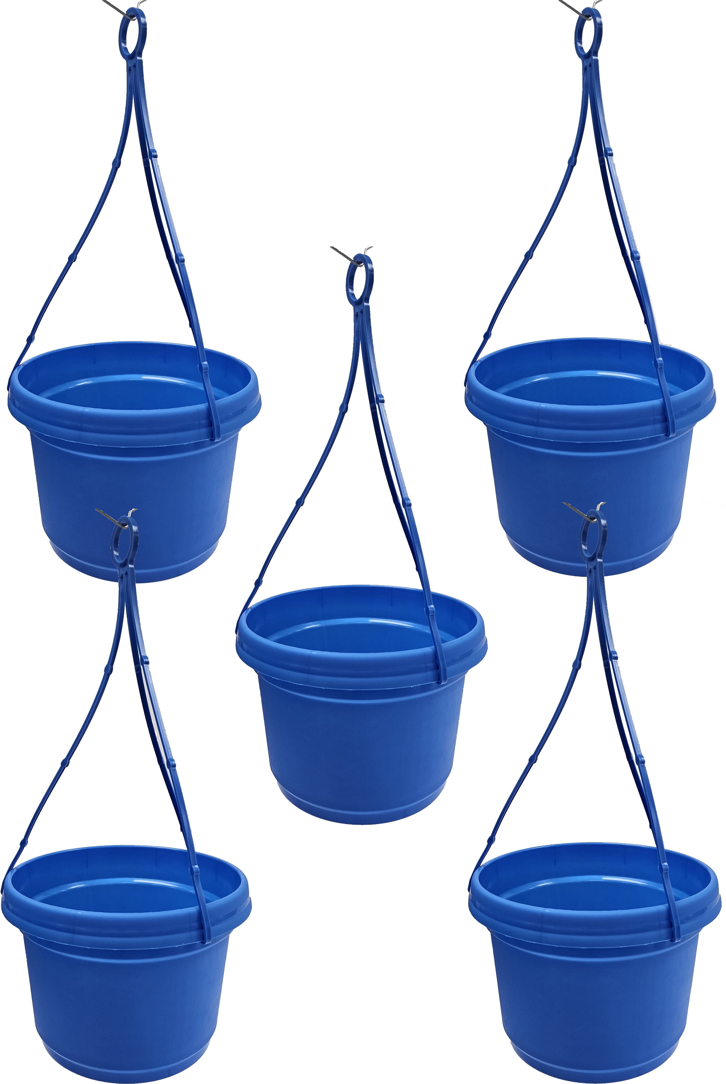 Austin Planter 9 inch Hanging Flower Pots Blue Colored Polypropylene (5 ...