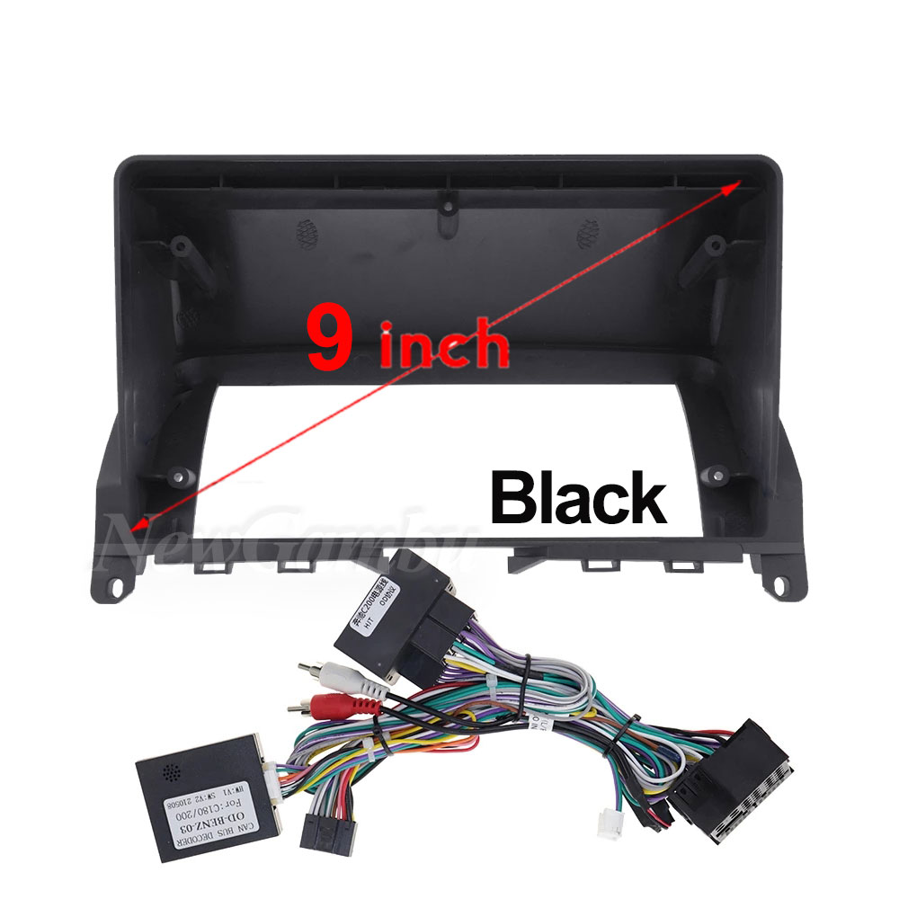 9 inch Car Fascia Frame For Mercedes-Benz C-Class C180 C200 C230 C240 ...