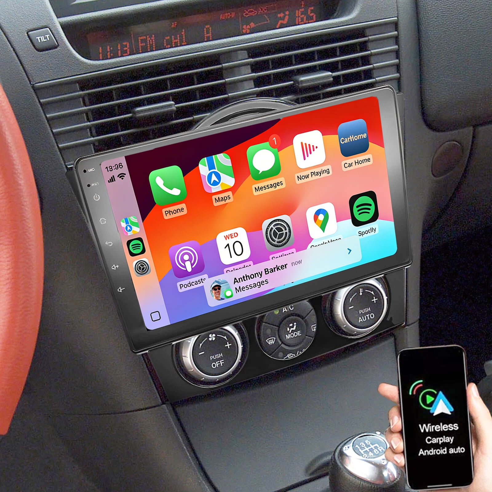 9 inch Car Stereo with Carplay Android Auto for Mazda RX-8 2003-2008 ...