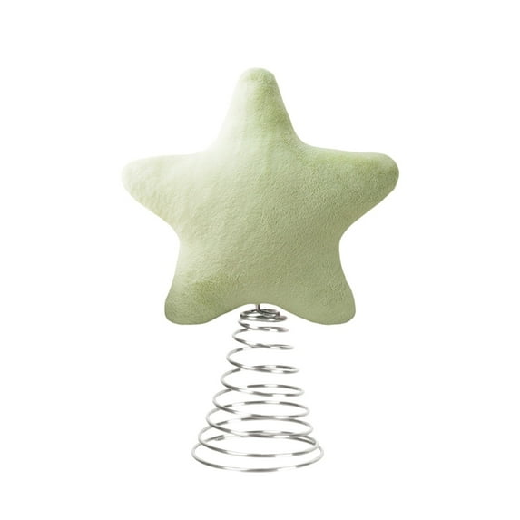9 inch Furry Star Christmas Tree Topper, Soft Plush Xmas Tree Topper ...