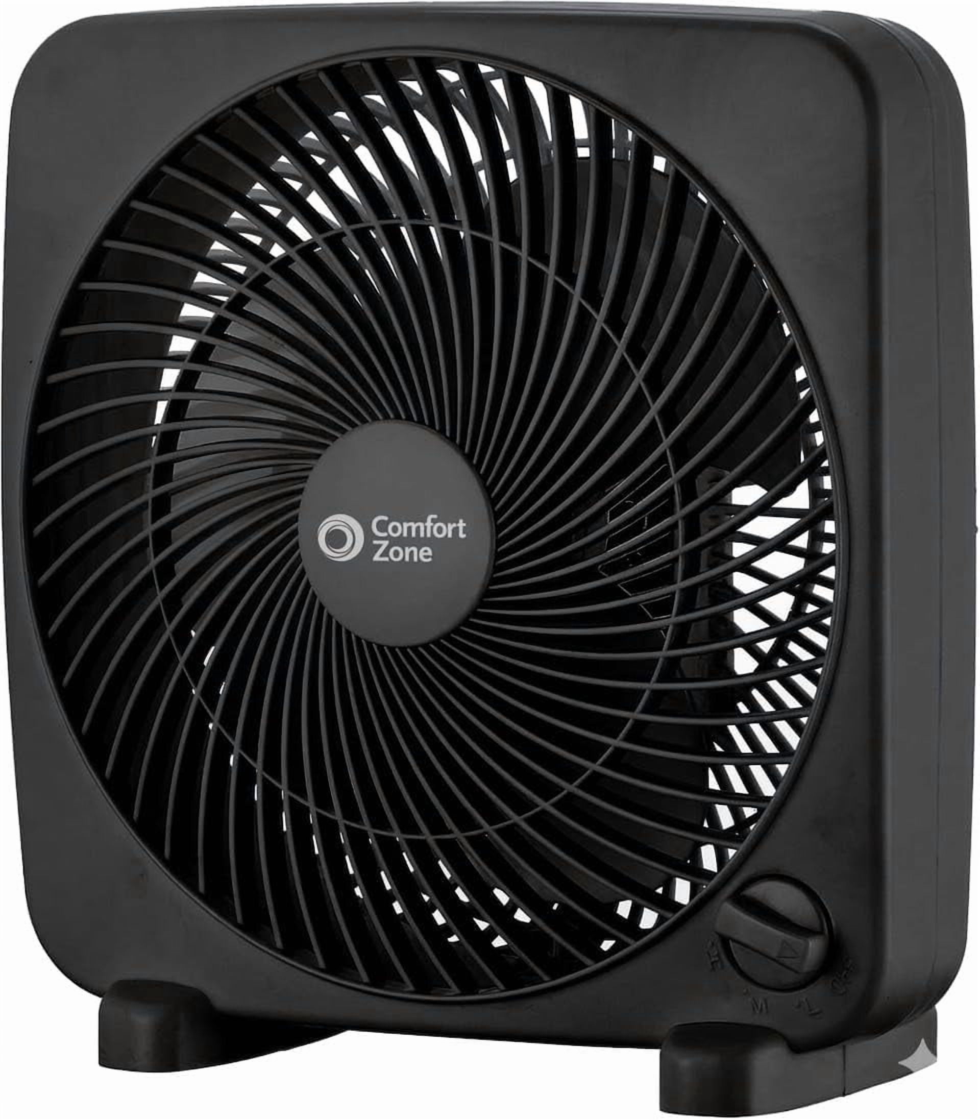 9-inch Portable Box Fan – Compact Desktop Cooling with 3-Speeds, Quiet ...