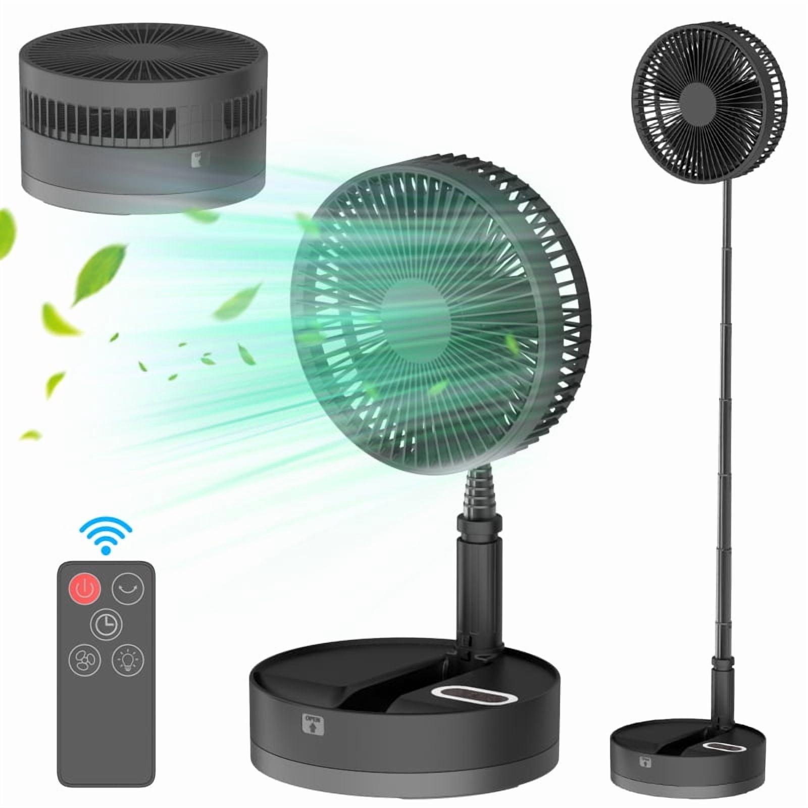 9-inch Portable Pedestal Fan 10800mAh Battery Type-C Rechargeable ...