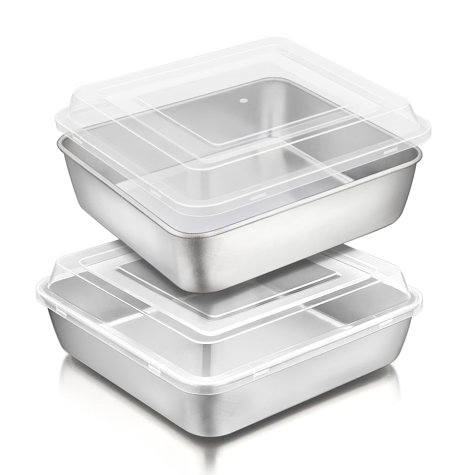 Vesteel 9 Inch Square Baking Pan Set with Lid, Stainless Steel ...