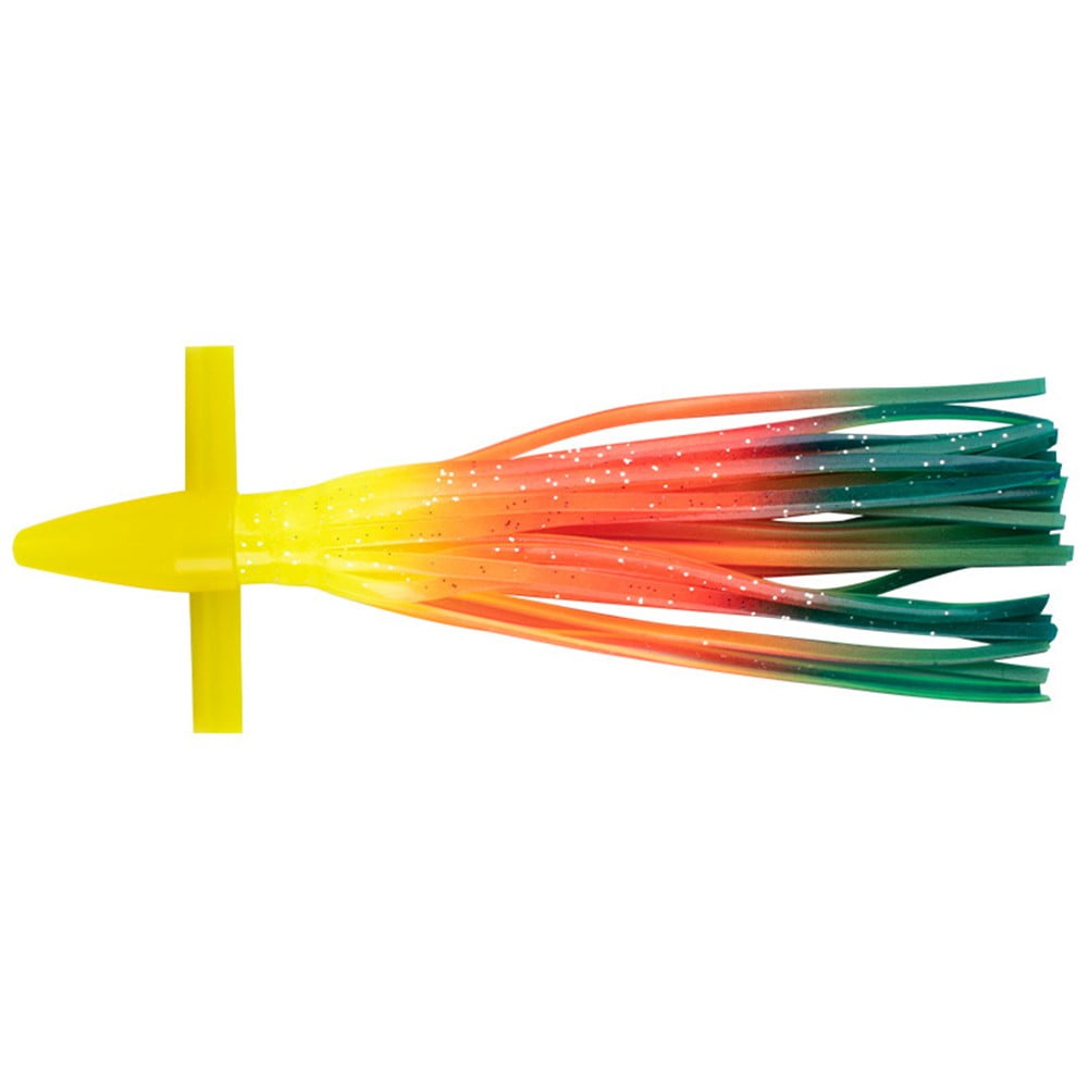 9 inch Trolling Lure Double Skirted Soft sea Head Teaser Bait Bird Tuna ...