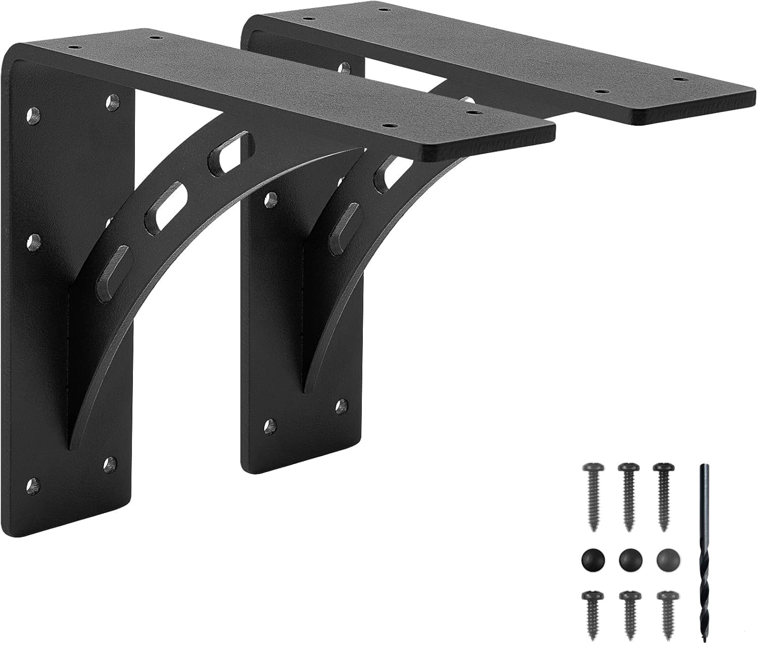 9 inch x 8 inch Heavy Duty Alloy Metal Shelf Brackets, Set of 2 ...