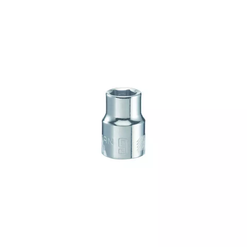 9 mm X 3/8 in. drive Metric 6 Point Shallow Socket - Walmart.com