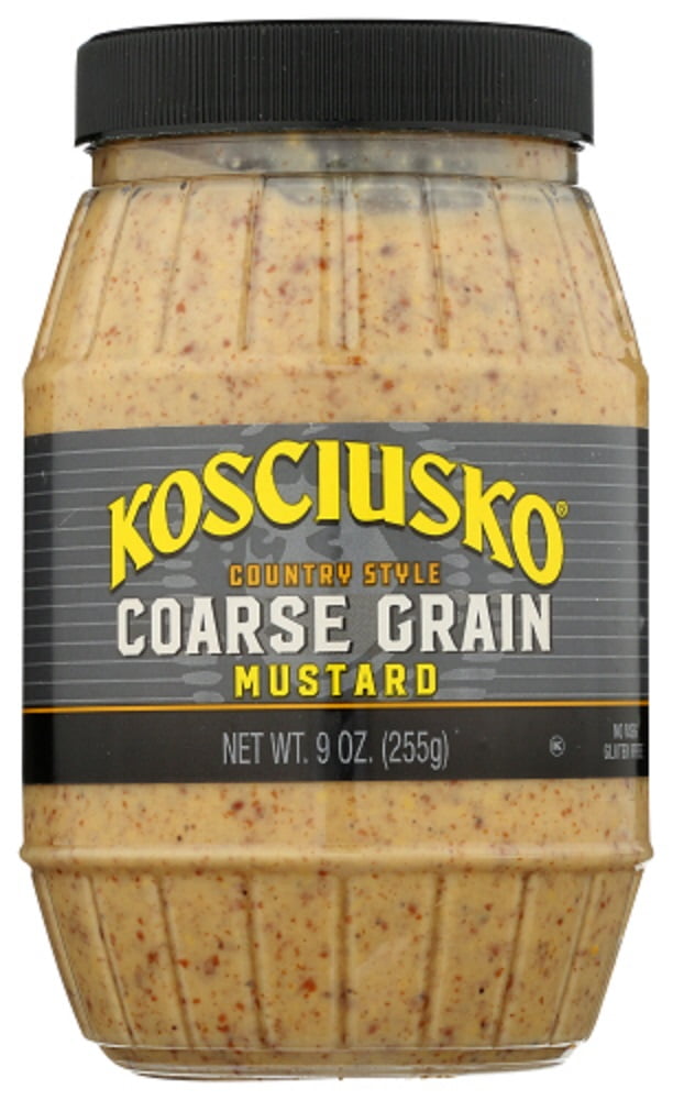 KOSCIUSKO: Country Style Course Grained Mustard, 9 oz - Walmart.com