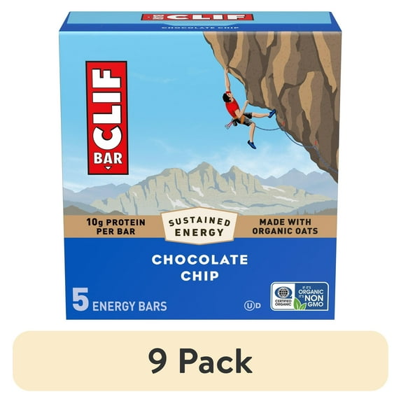 (9 pack) CLIF BAR Energy Protein Bars, Chocolate Chip, 5ct - Walmart.com