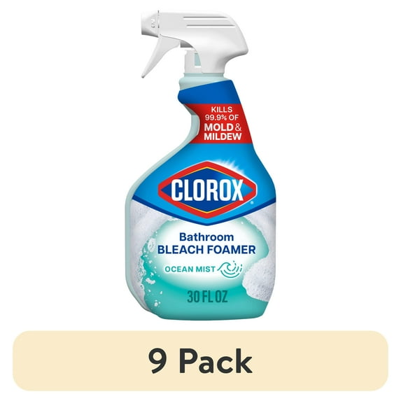 (9 pack) Clorox Bleach Foamer Bathroom and Shower Cleaner Spray, Ocean ...