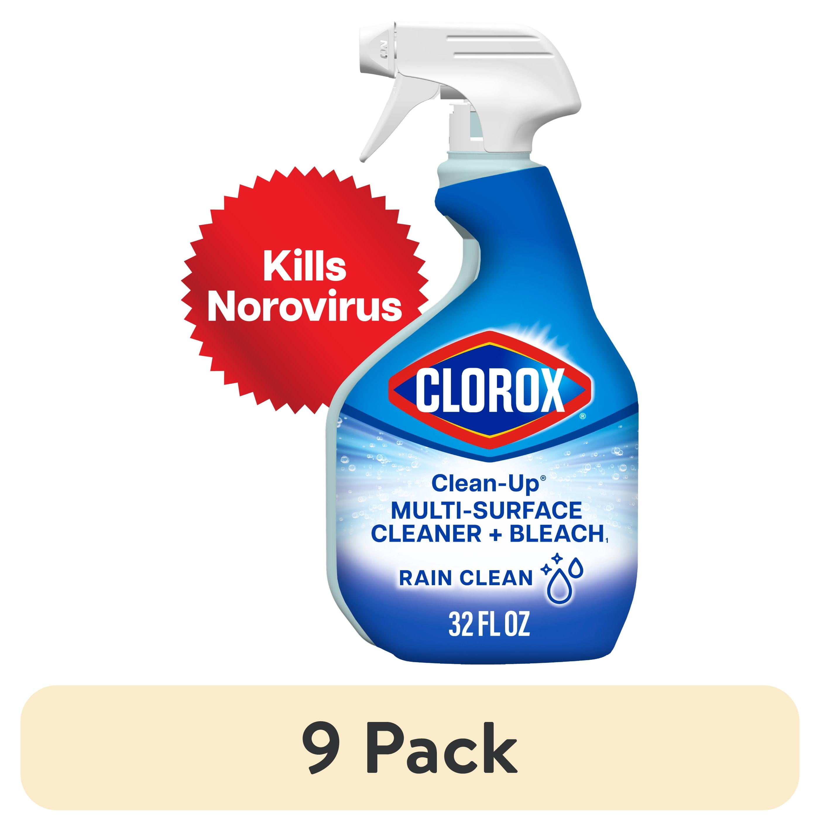 (9 pack) Clorox Clean-Up All Purpose Cleaner Spray with Bleach, Rain ...