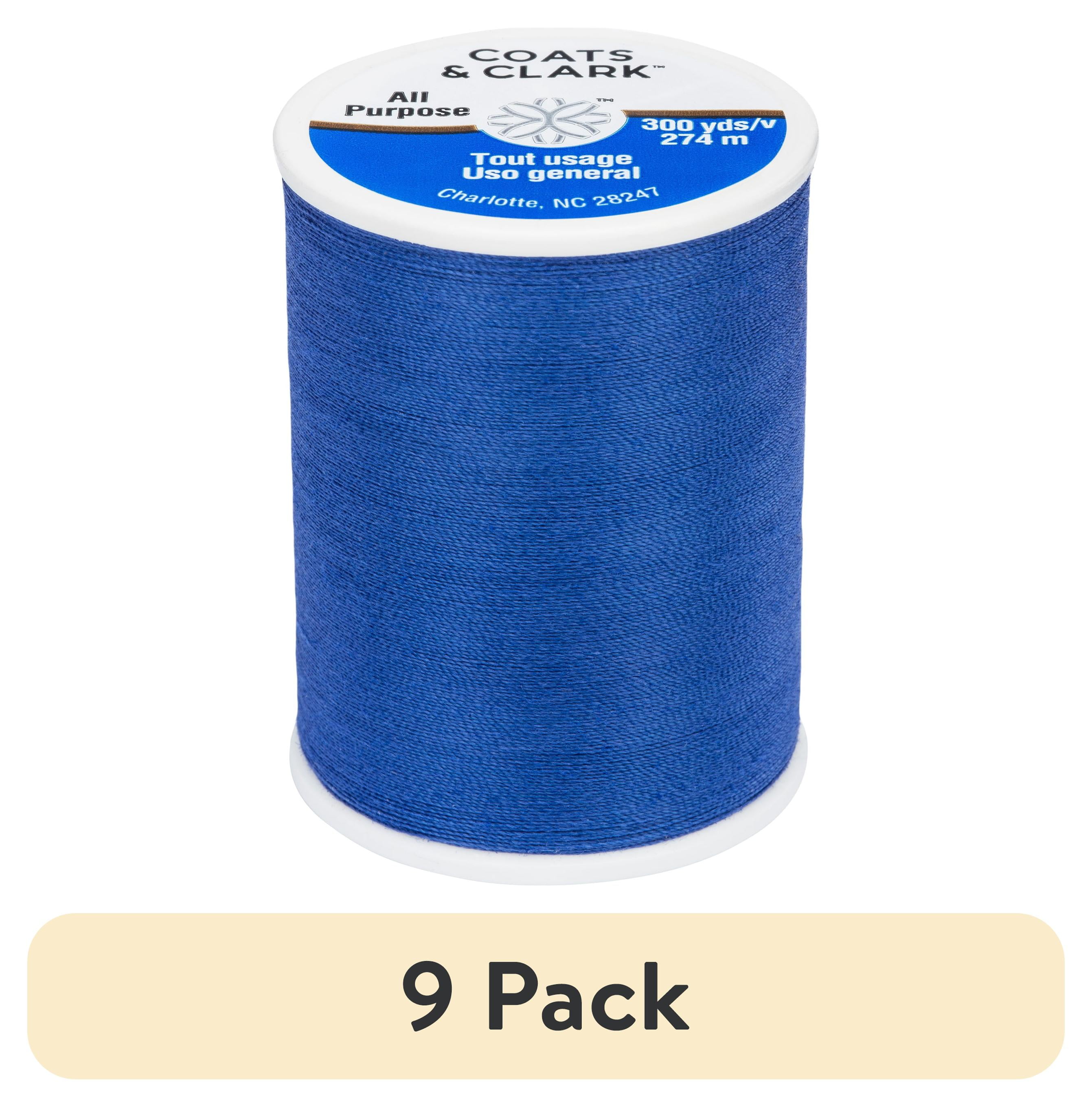 (9 pack) Coats & Clark All Purpose Crayon Blue Polyester Thread, 300 ...