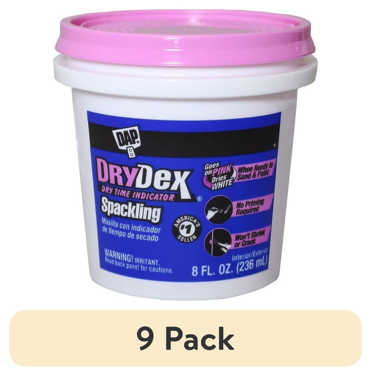 (9 pack) DAP DryDex 8 oz Pink/White Dry Time Indicator Spackling - Walmart.com