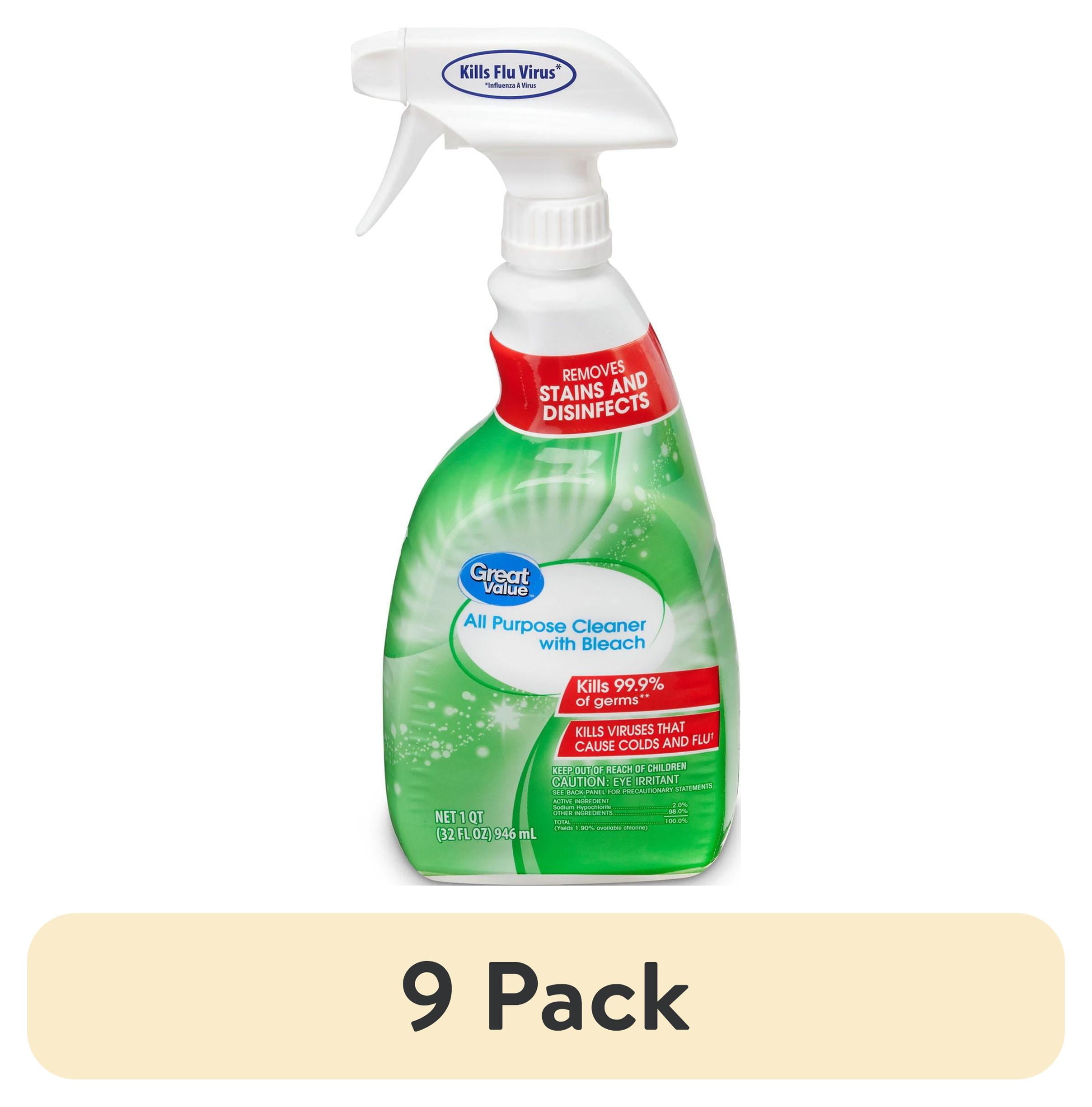 (9 pack) Great Value All Purpose Cleaner with Bleach for Home Surfaces ...
