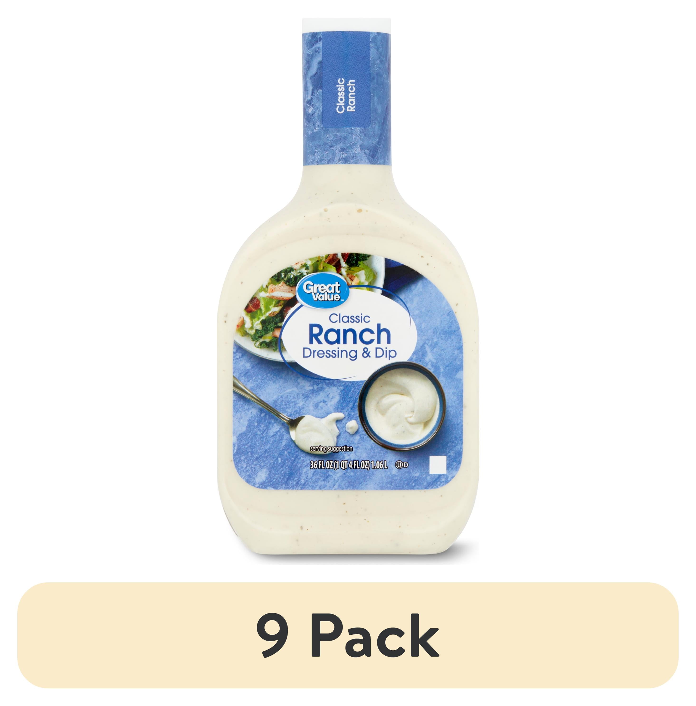 (9 pack) Great Value Classic Ranch Dressing & Dip, 36 fl oz - Walmart.com