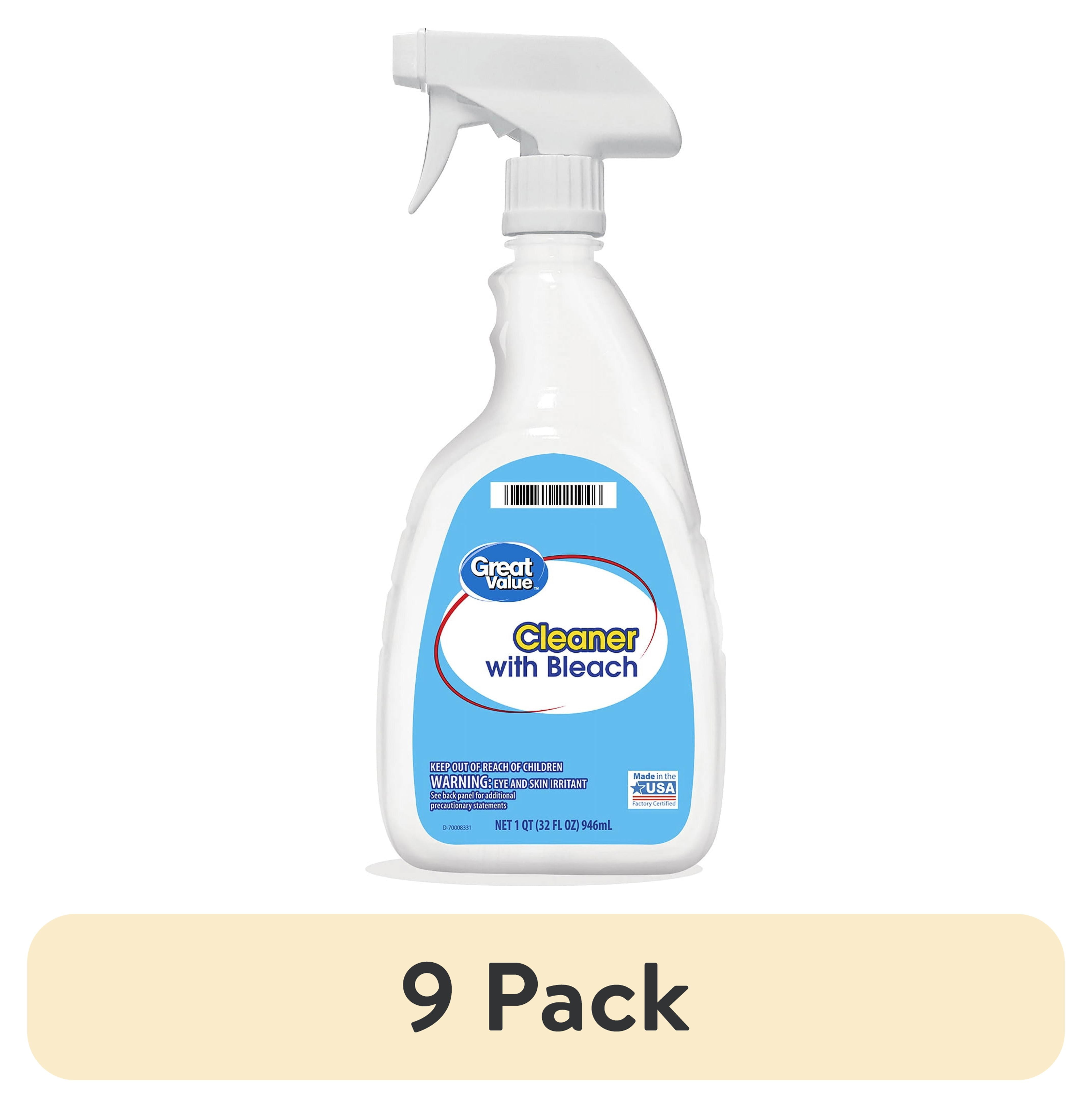 (9 pack) Great Value Cleaner with Bleach, 32 fl oz - Walmart.com