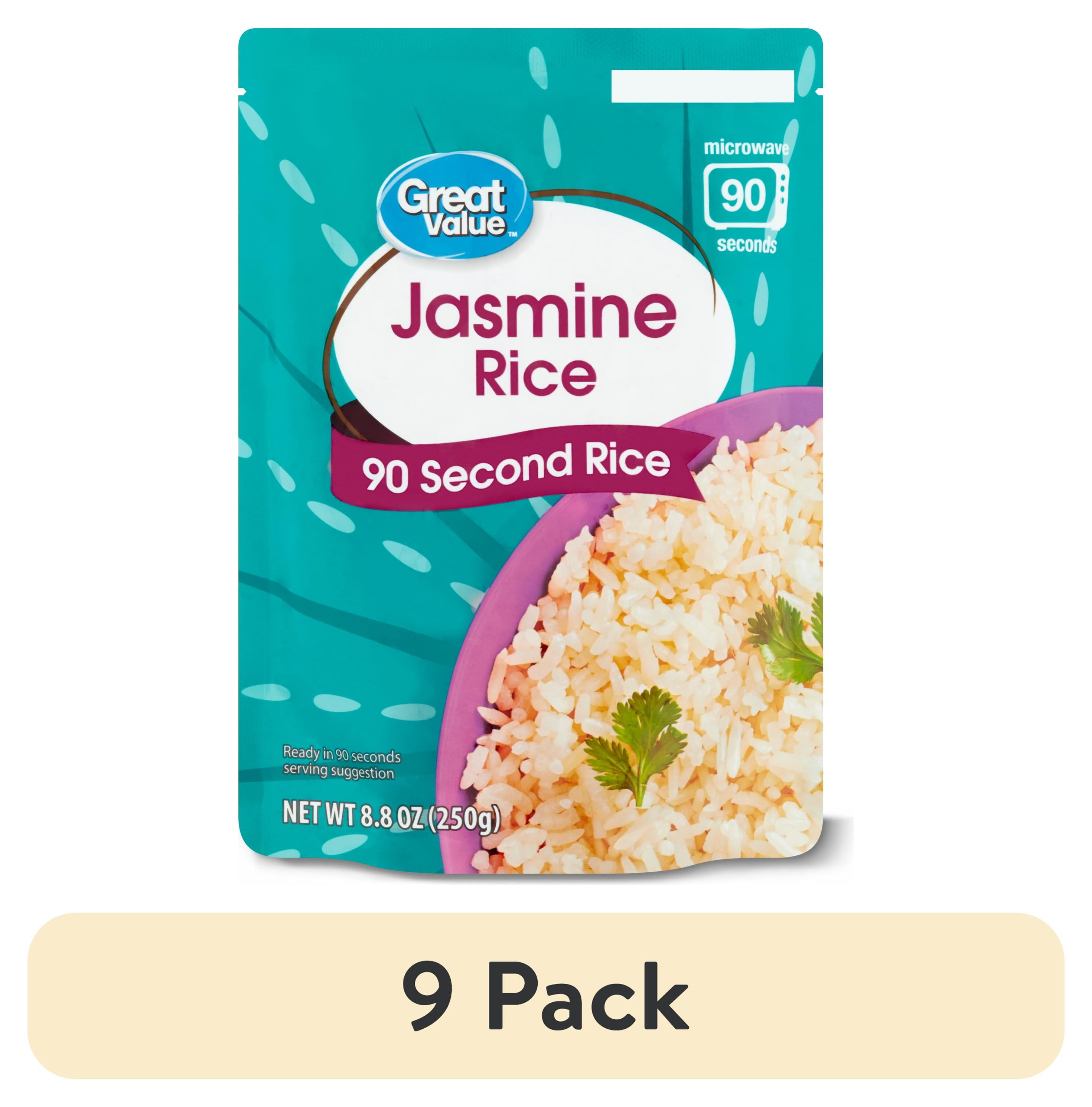 (9 pack) Great Value Jasmine Rice 90 Second Pouch, 8.8 oz - Walmart.com