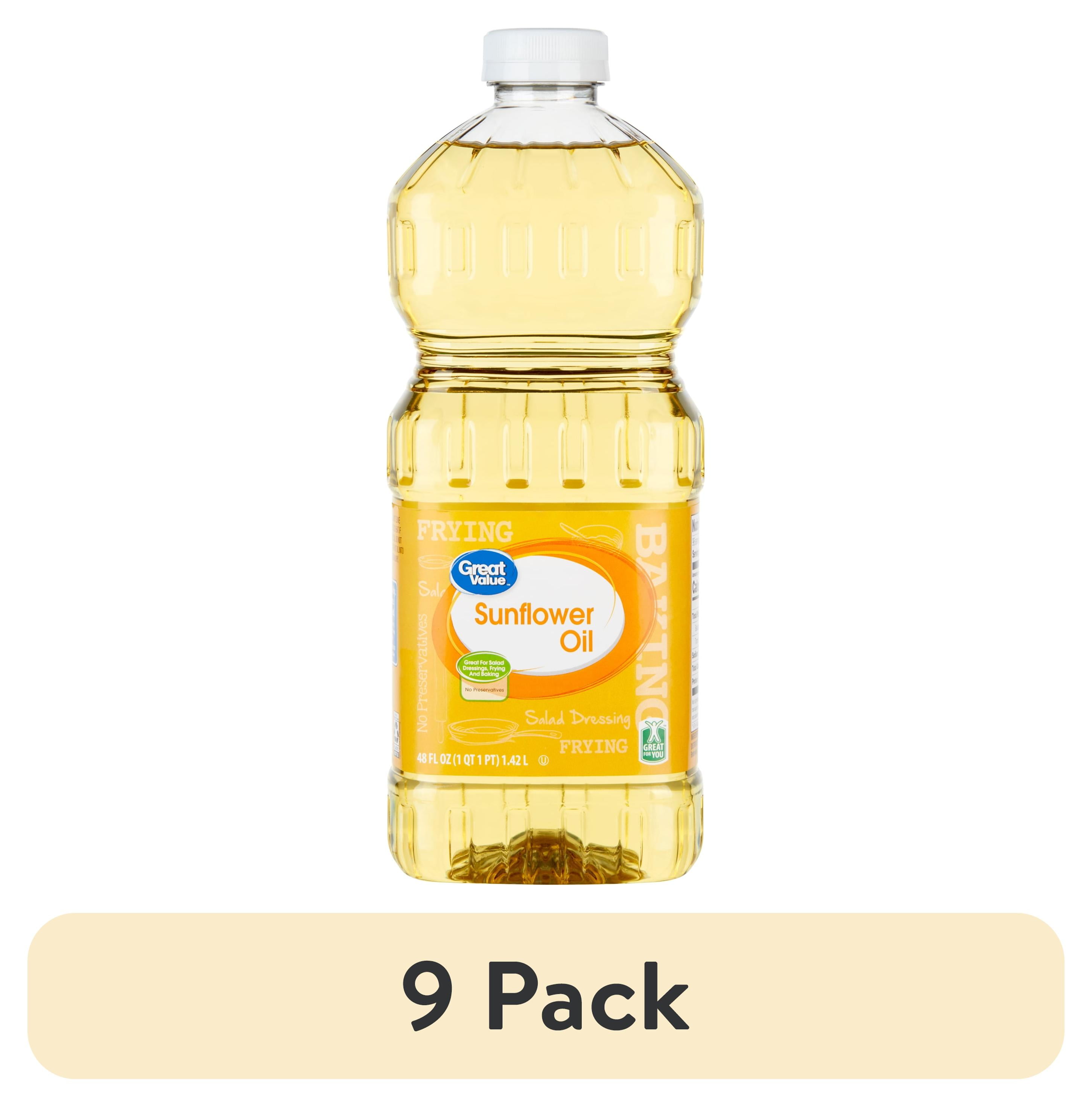 (9 pack) Great Value Sunflower Oil, 48 fl oz - Walmart.com