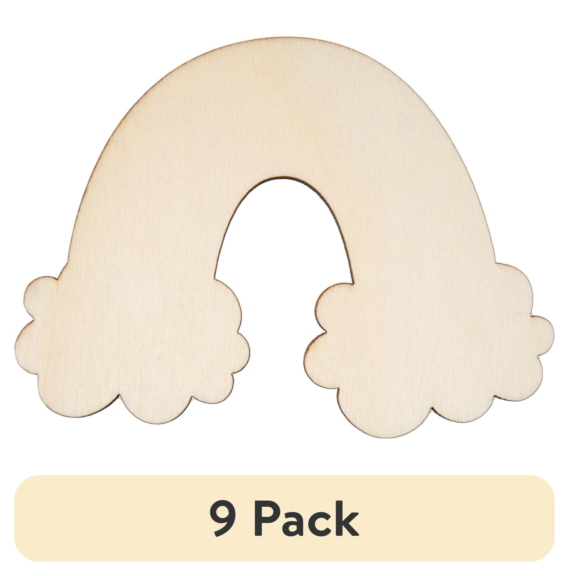 (9 pack) Hello Hobby Wooden Rainbow Shape, Ready-to-Decorate Die-Cut ...