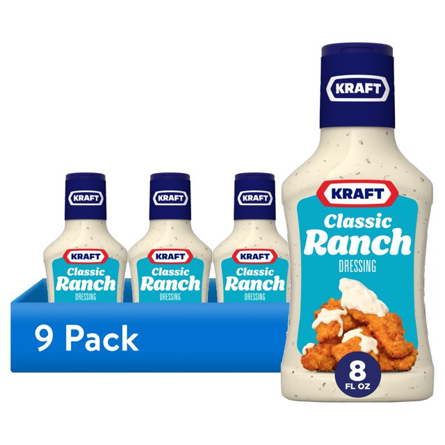 (9 pack) Kraft Classic Ranch Dressing, 8 fl oz Bottle - Walmart.com