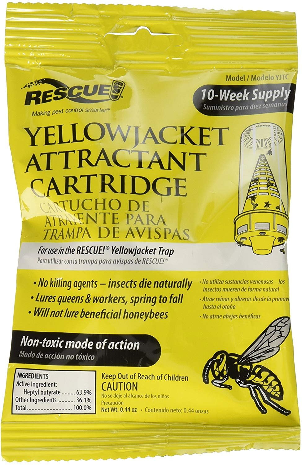 9-pack RESCUE!Yellow Jacket Attractant Cartridge; It works inside the ...