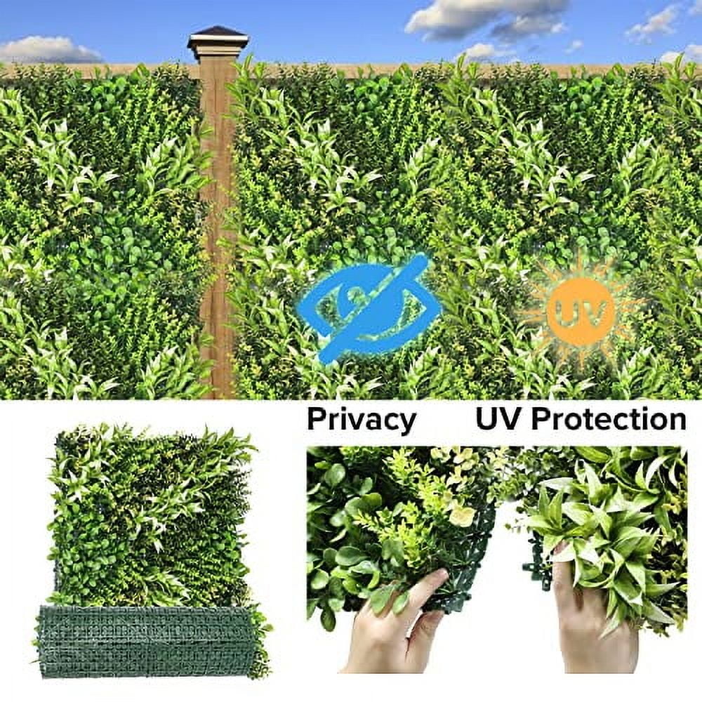 9 pcs 20" x 20" Artificial Boxwood Panel Hedge Topiary Plant Grass ...
