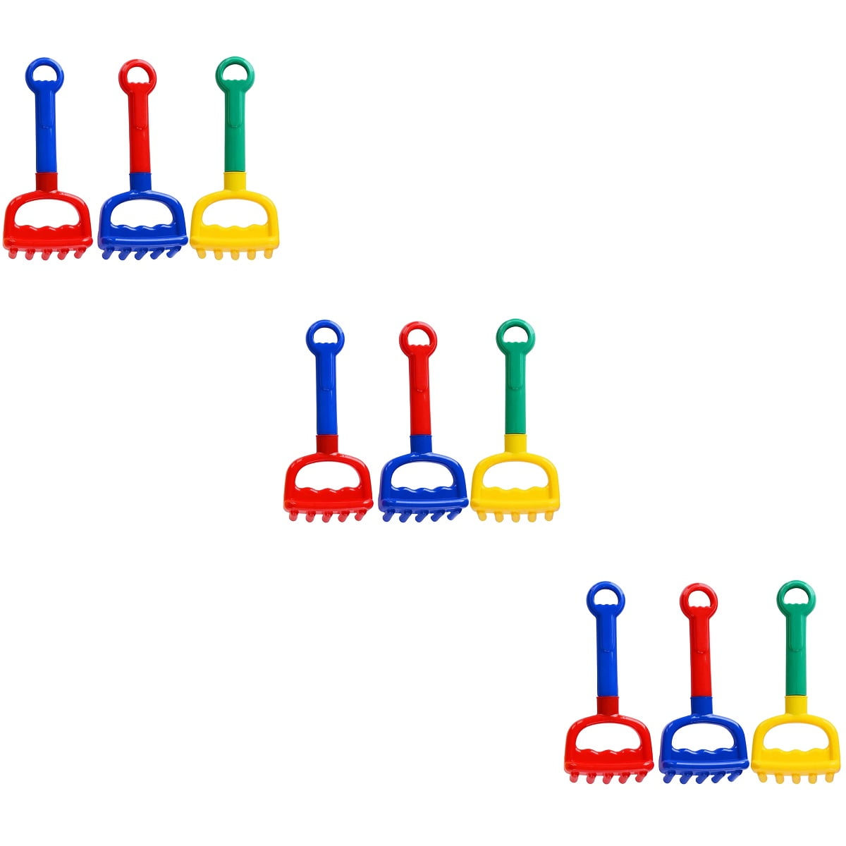 9 pcs Beach Sand Toys Plastic Sand Rake Toys Sand Box Toys for Kids ...