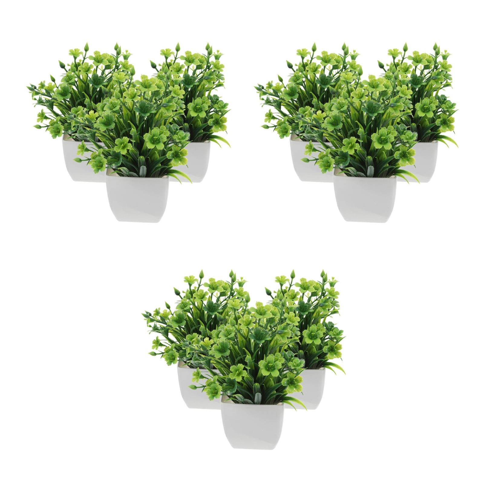 9 pcs Fake Plants for Shelf Artificial Green Plants Home Decor ...