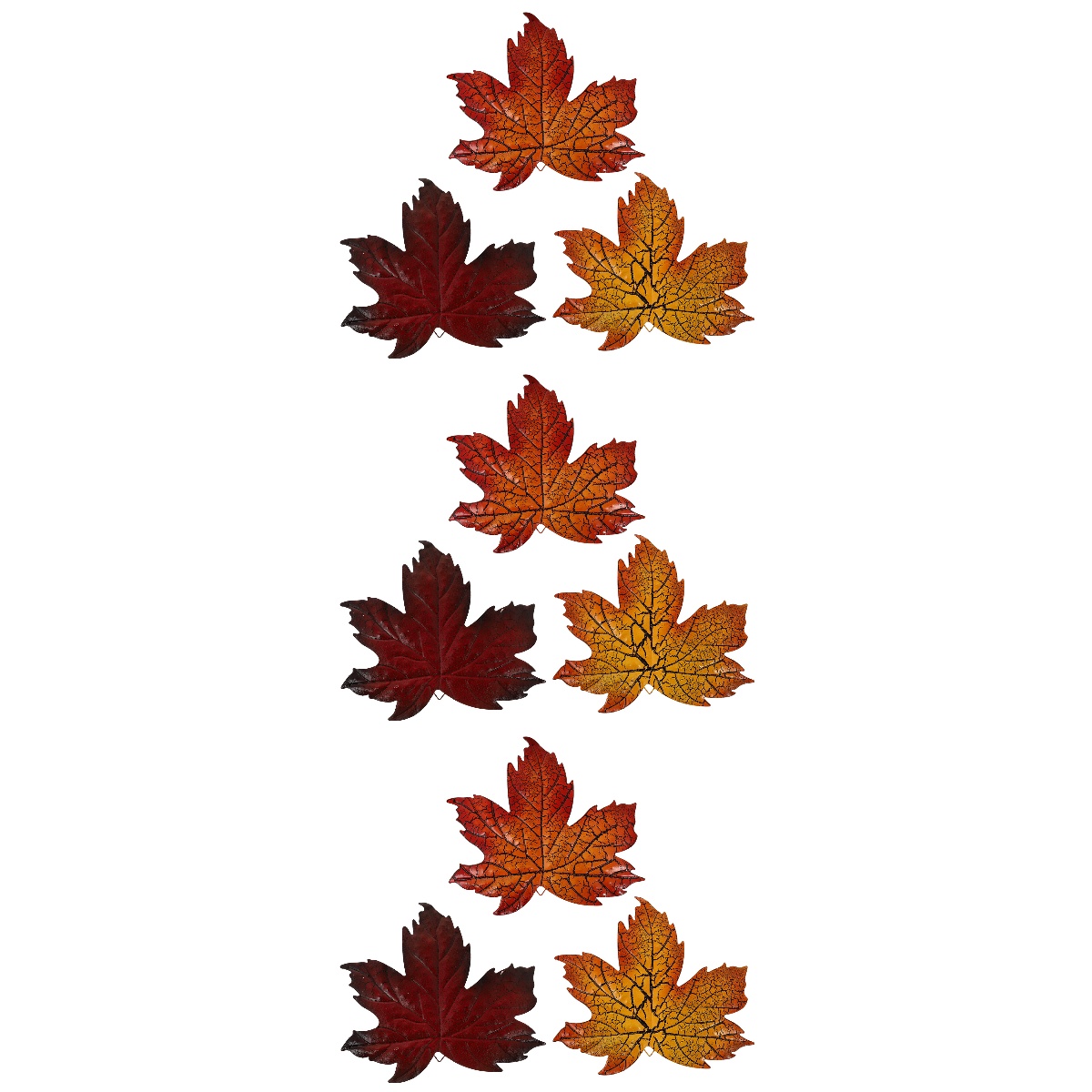 9 pcs Metal Maple Leaf Wall Wall Hanging Maple Leaf Ornament Hanging ...