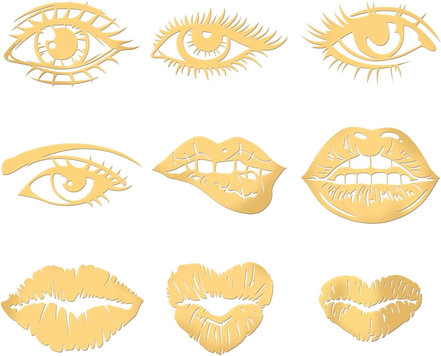 9 pcs Sacred Geometry Stickers Eyes Mouth Pattern Decals Stickers Mouth ...