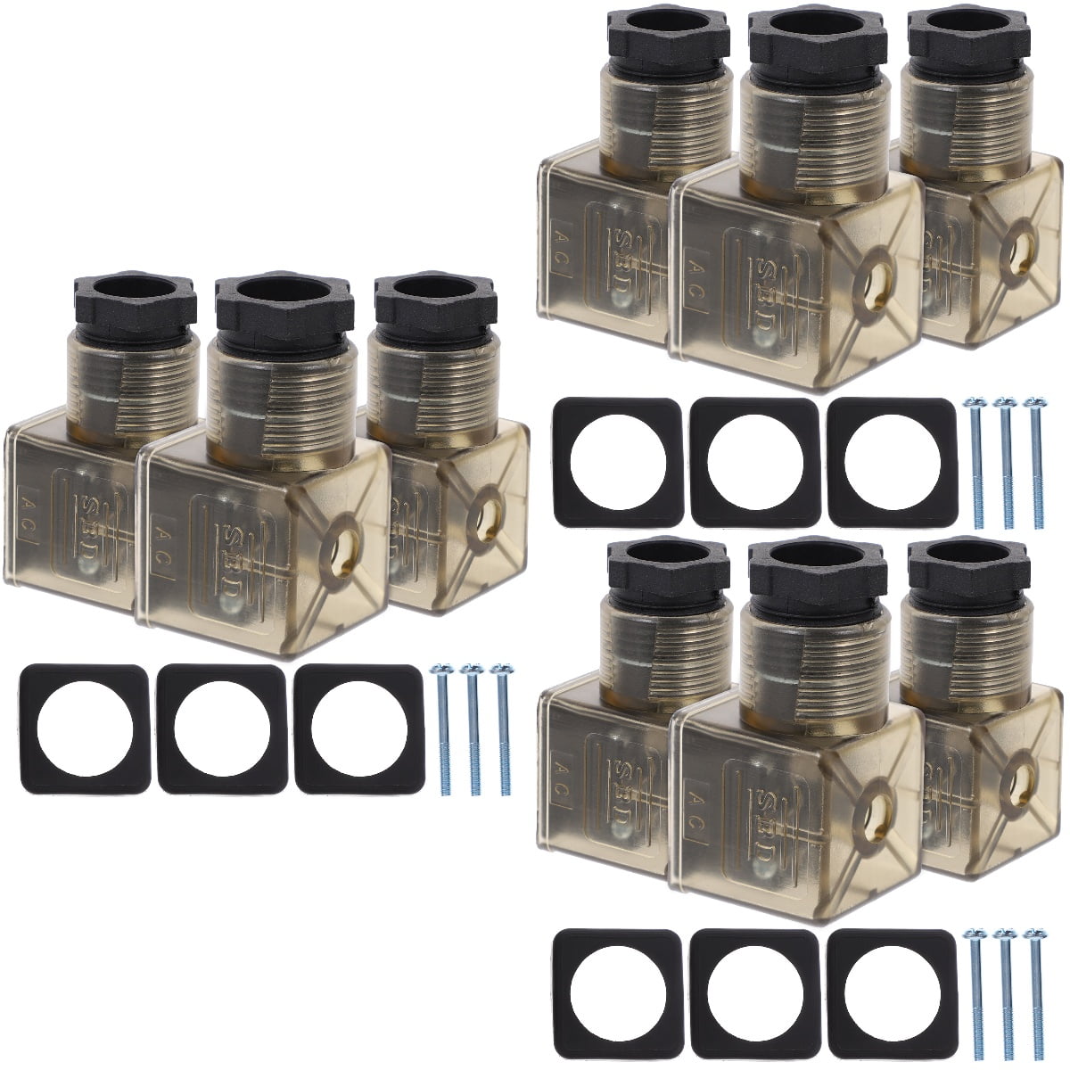 9 pcs Solenoid Junction Boxes 3 Prong Solenoid Coil Connector with ...