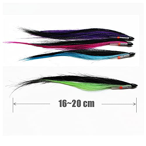 9 pcs/lot 9 Colors Skinny Sunray Shadow Tube Fly Set 16-20cm for Salmon ...