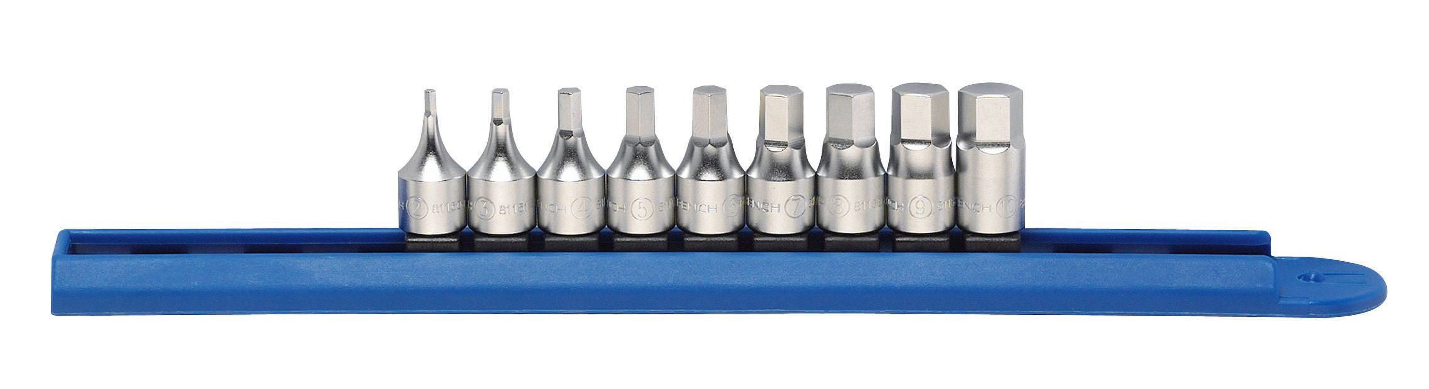 9 piece 1/4" Drive Metric Stubby Hex Bit Set - Walmart.com