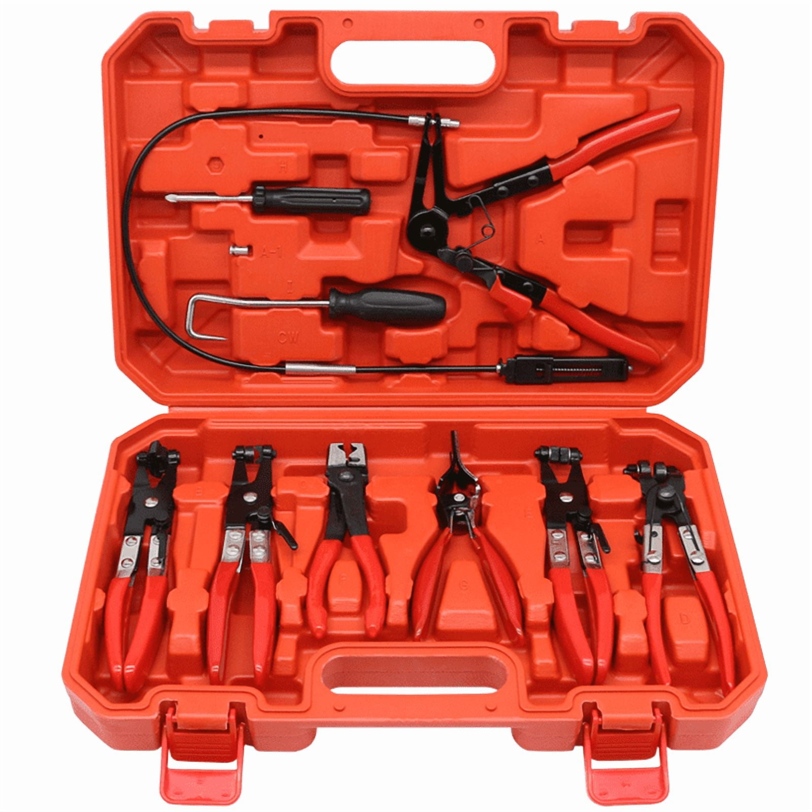 9-piece set of flexible hose clamp pliers, professional automotive long ...