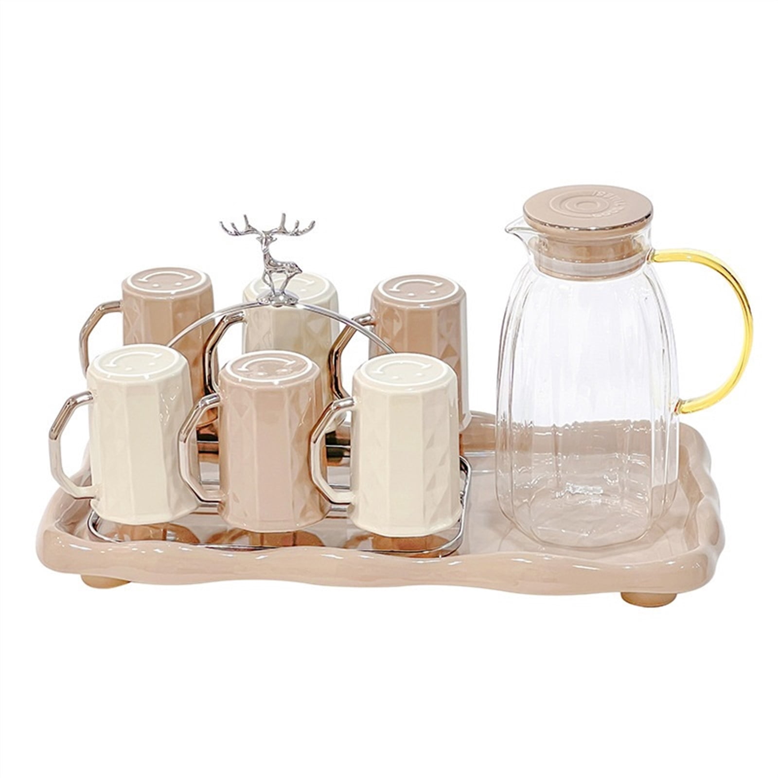 9-piece water cup set, household tea set, living room reception guest ...