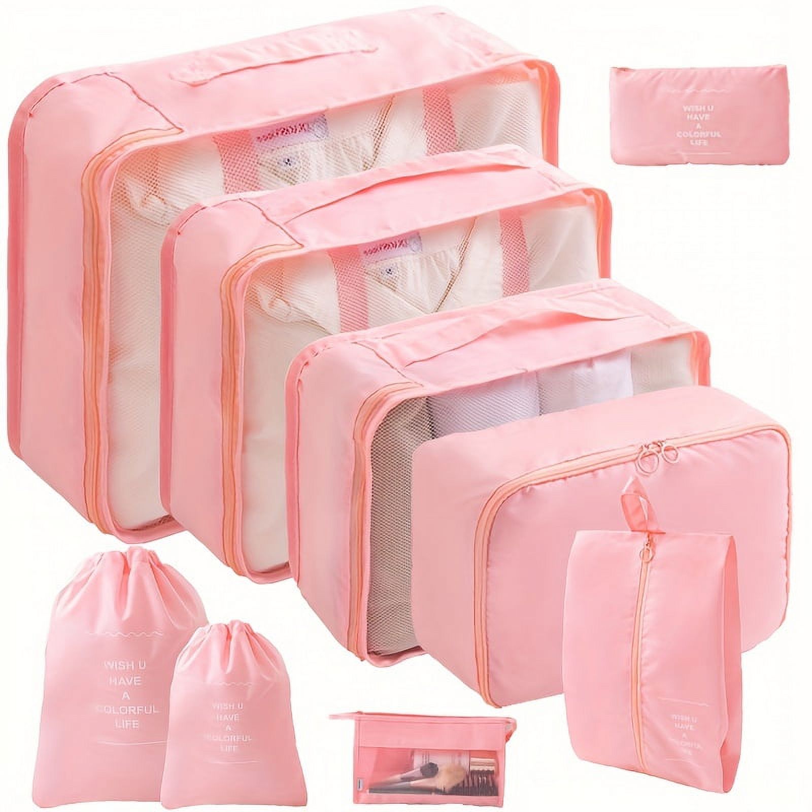 9 set Lightweight Packing Cubes with Shoe Bag Toiletry Bag and Laundry ...