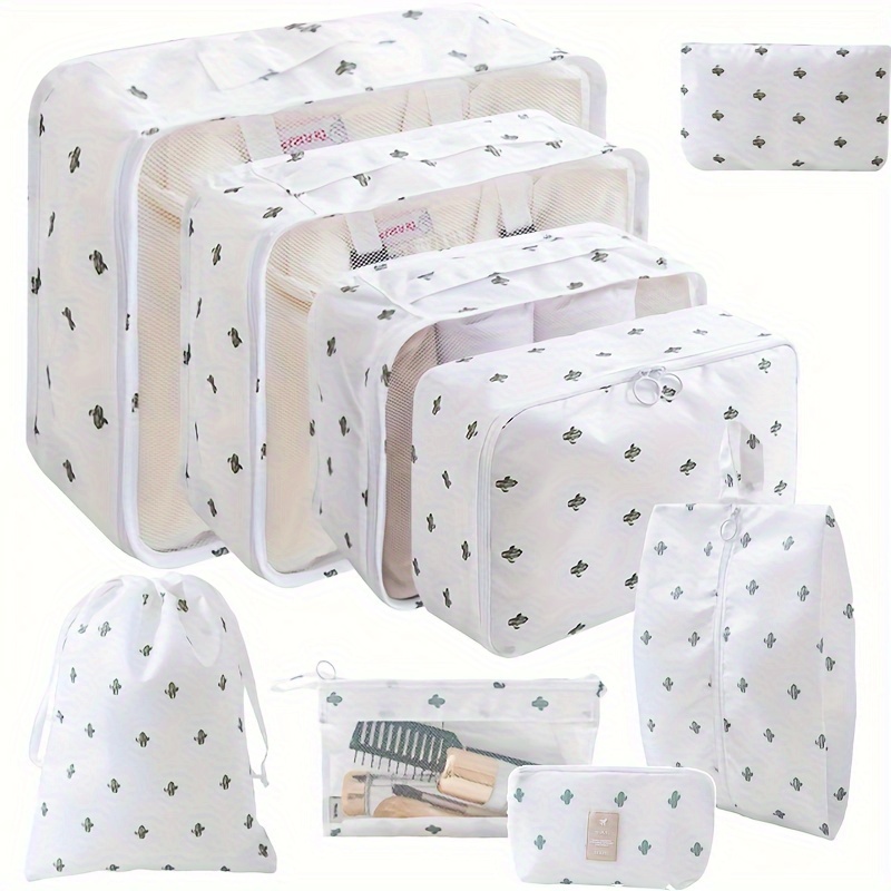 9 set Lightweight Packing Cubes with Shoe Bag Toiletry Bag and Laundry ...