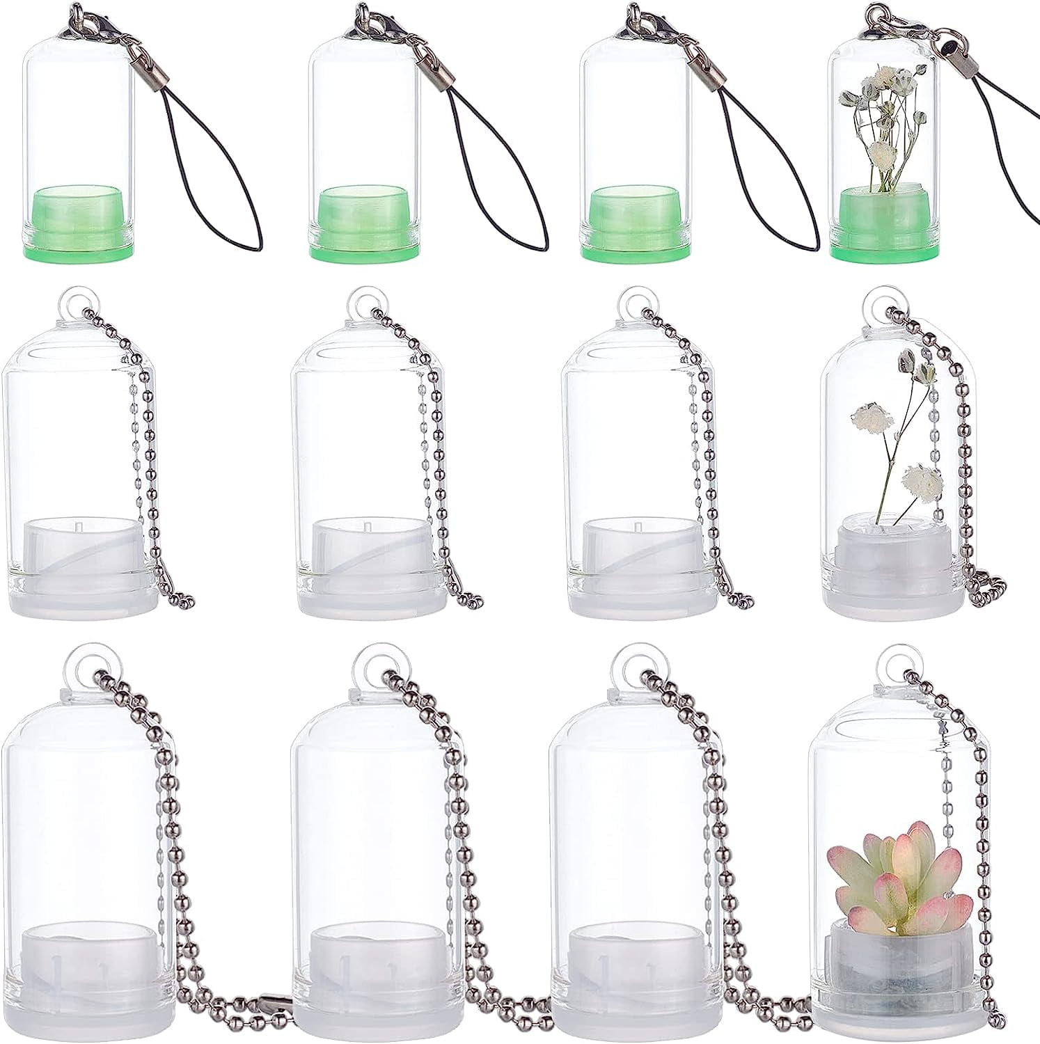 9 sets 3 style Glass Bottle for Microscopic Plants with Plastic Plugs ...