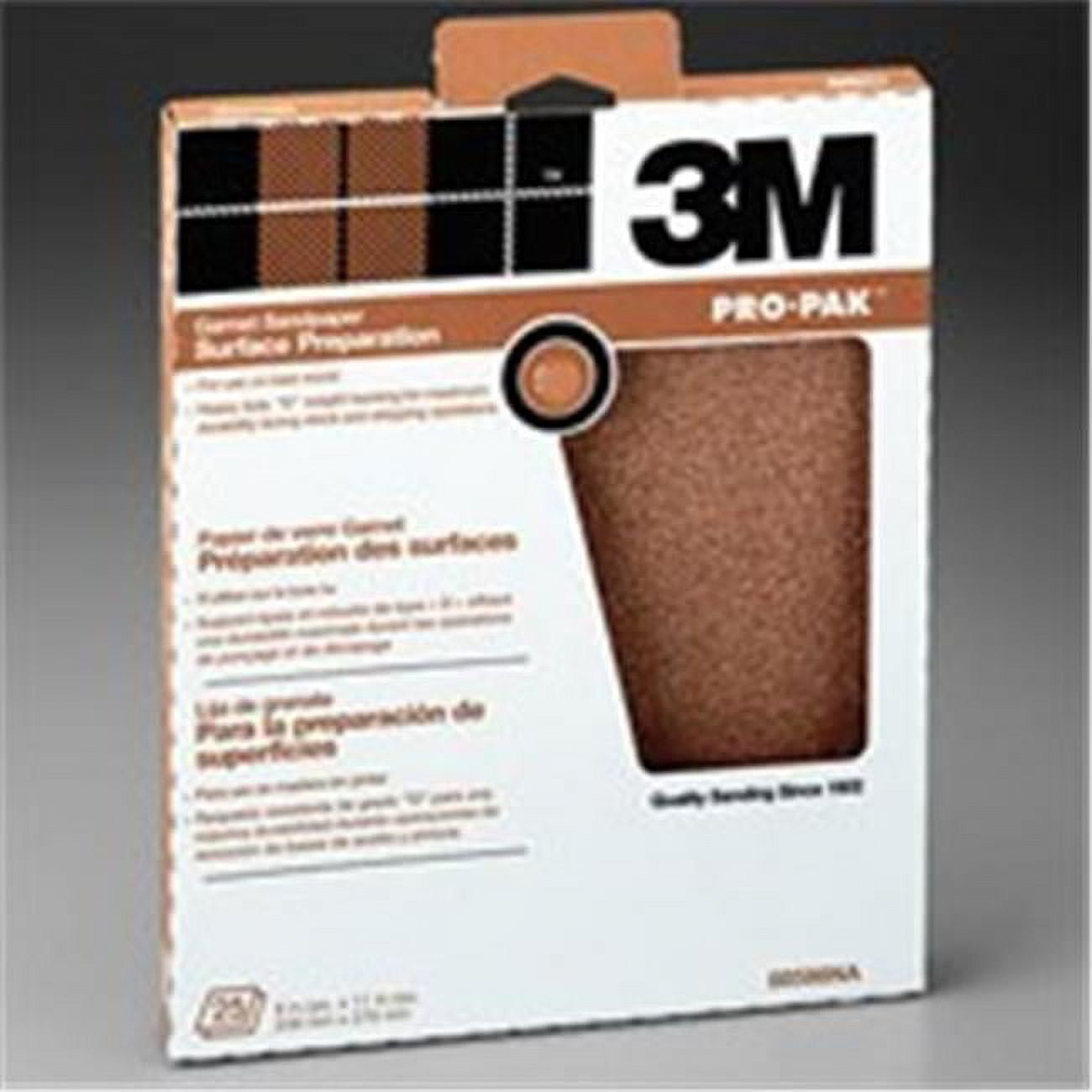 9" x 11" 3M 99411 Garnet Sanding Sheet, 220-Grit, 25-Pack - Walmart.com