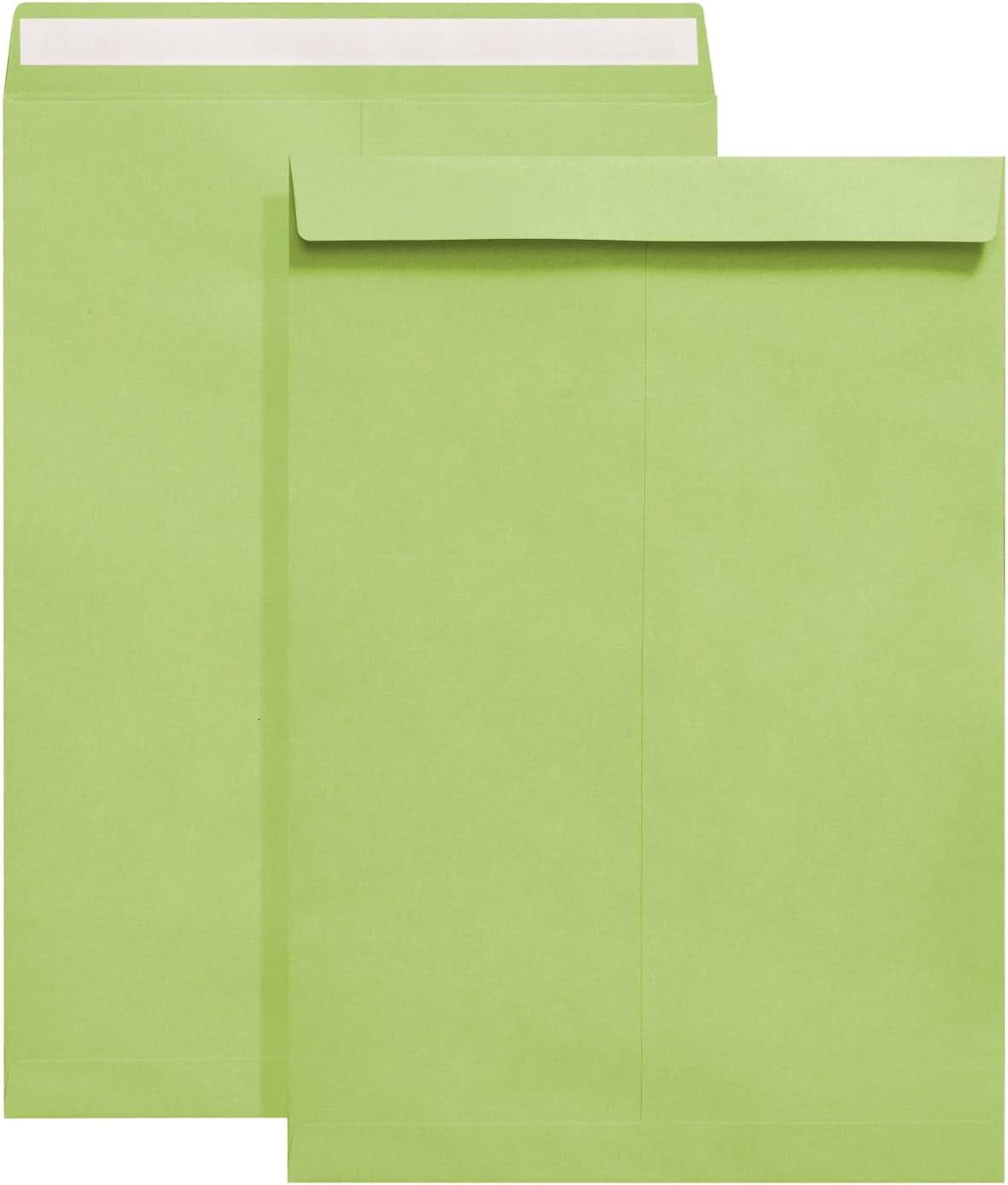 9" x 12.75" Light Green Self-Seal Catalog Envelopes for Invitation ...