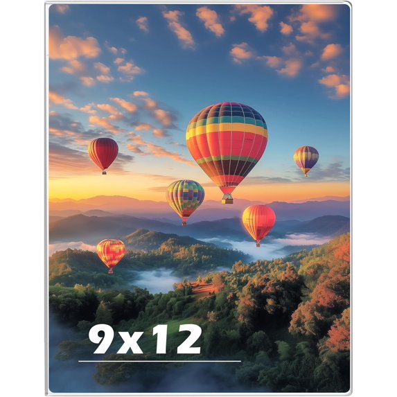 9 x 12 Acrylic Picture Frame, Horizontal/Vertical Clear Photo Frame for ...