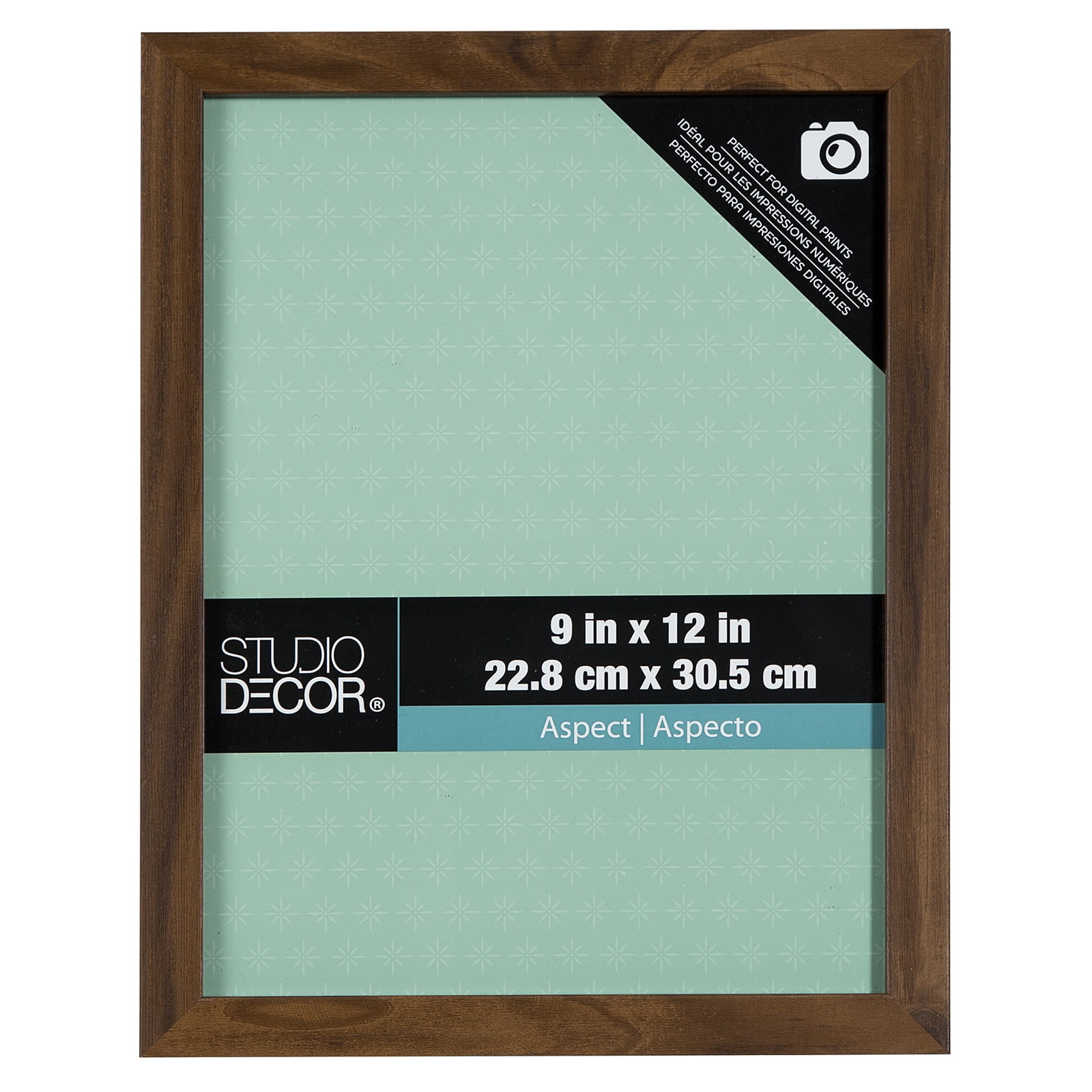 9" x 12" Black Aspect Narrow Frame by Studio Décor - Includes Pre ...
