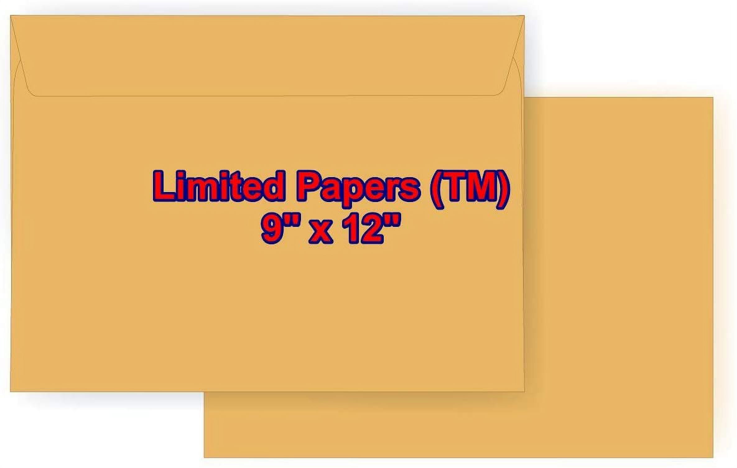 9 x 12 Booklet Envelope - Open Side - 28# Brown Kraft (9 x 12) - Jumbo ...