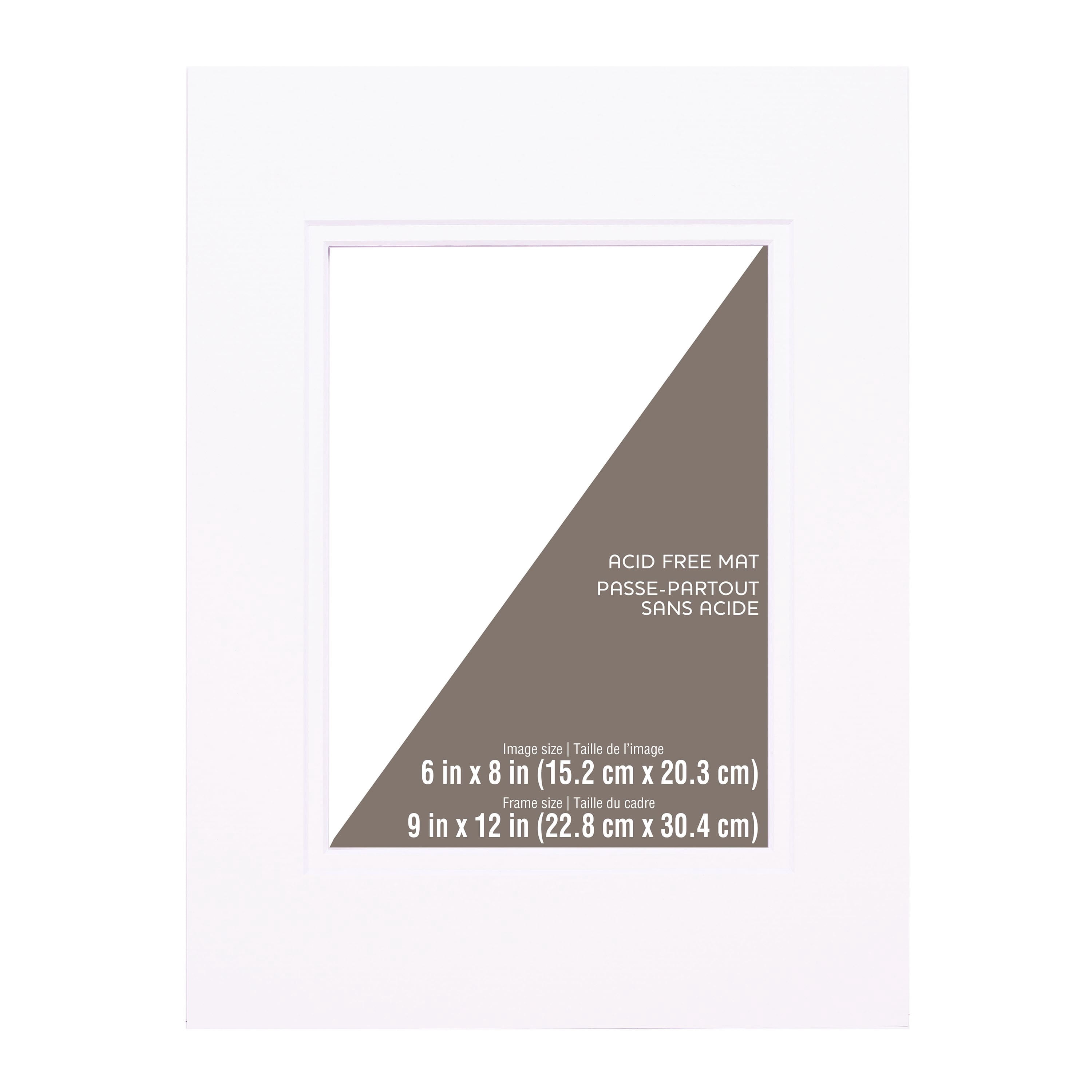 Studio Decor 9" x 12" Cream Double Mat with 6" x 8" Opening - Acid Free ...
